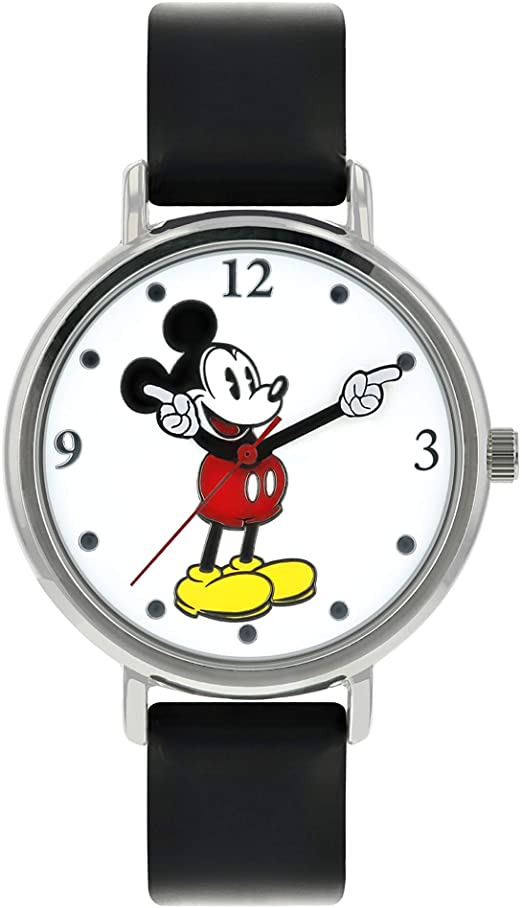 Disney MK1315 White Dial Leather Strap Unisex Watch